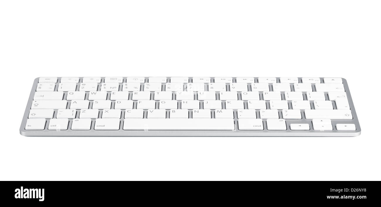 Computer keyboard. Isolated on white background Stock Photo - Alamy