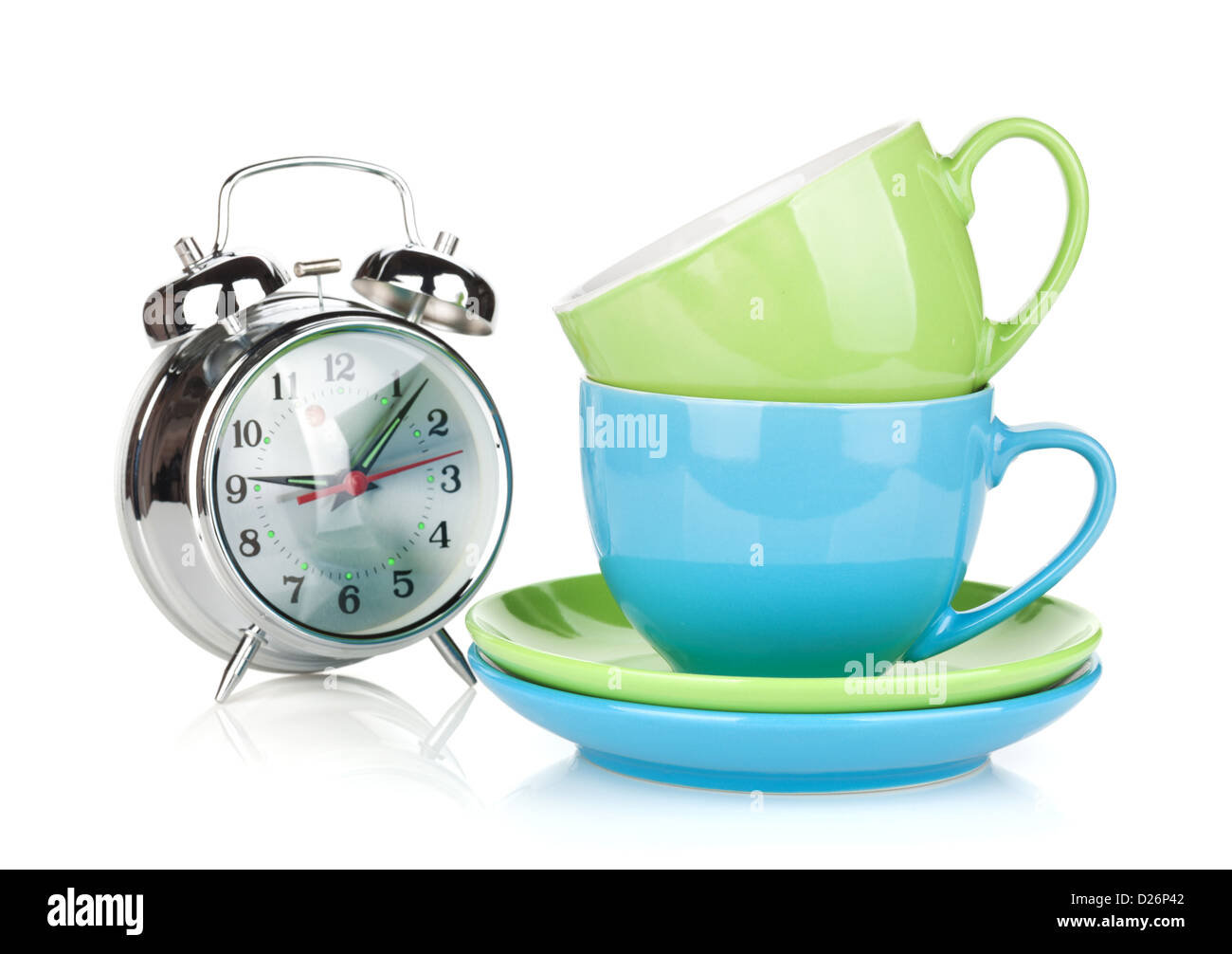 Morning coffee time. Isolated on white background Stock Photo - Alamy