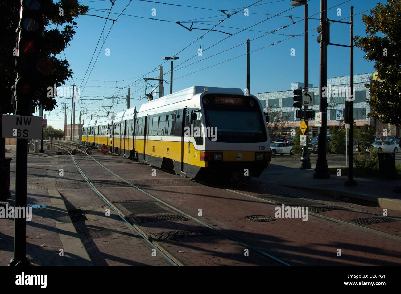 Trolley/Train, Downtown, Dallas, TX Stock Photo - Alamy