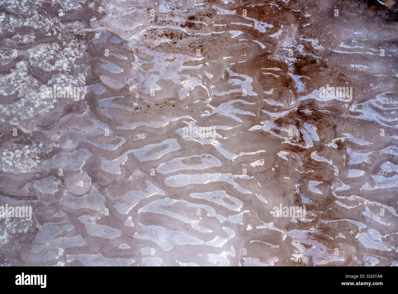 Ripples closeup of ice in nature Stock Photo - Alamy