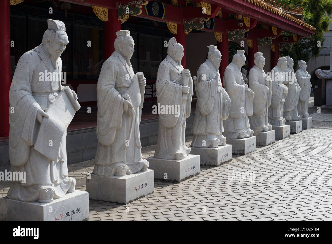 Statues of Chinese Philosophers, Confucius Shrine, Nagasaki Japan Stock ...