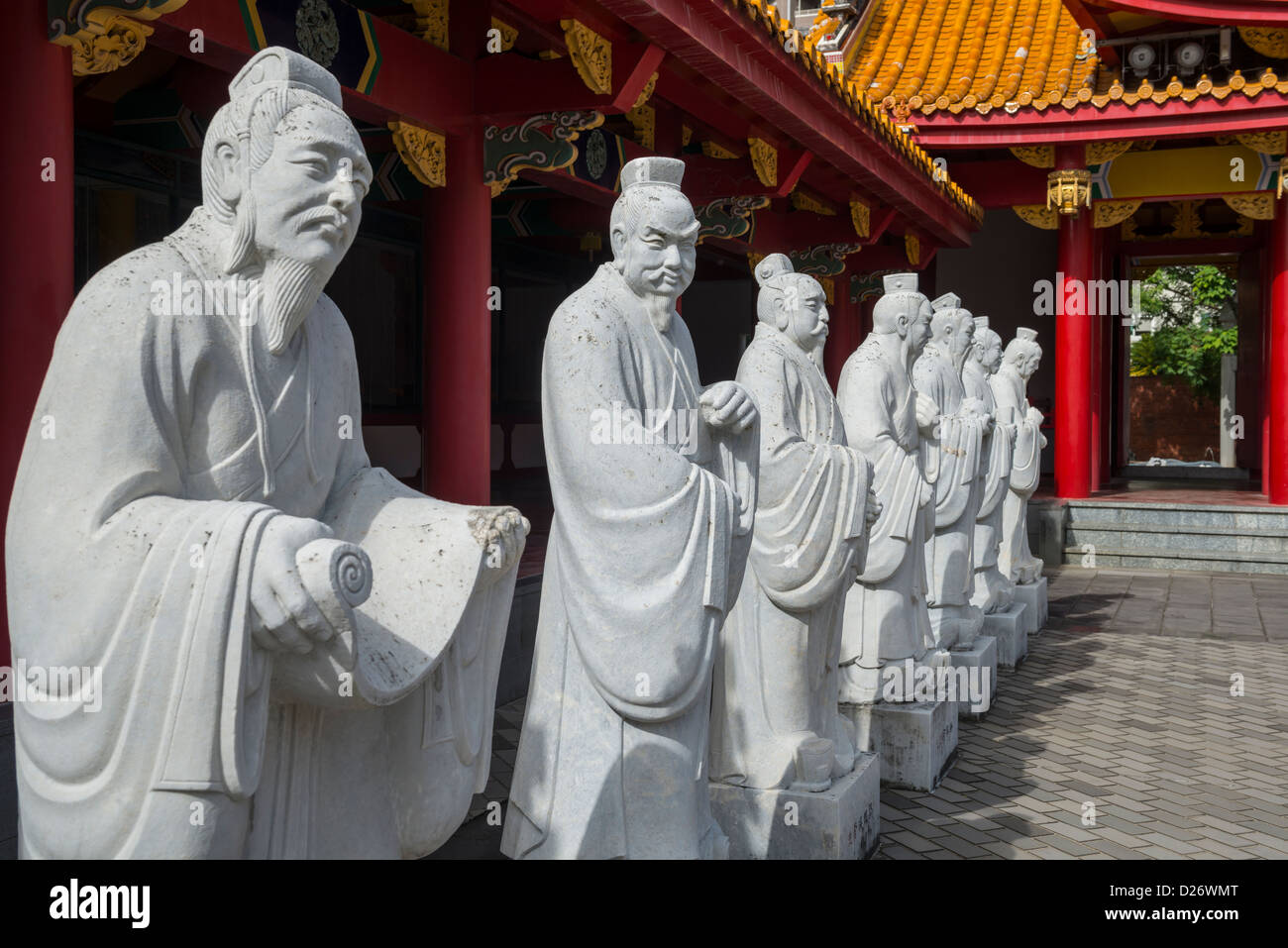 Statues of Chinese Philosophers, Confucius Shrine, Nagasaki Japan Stock ...