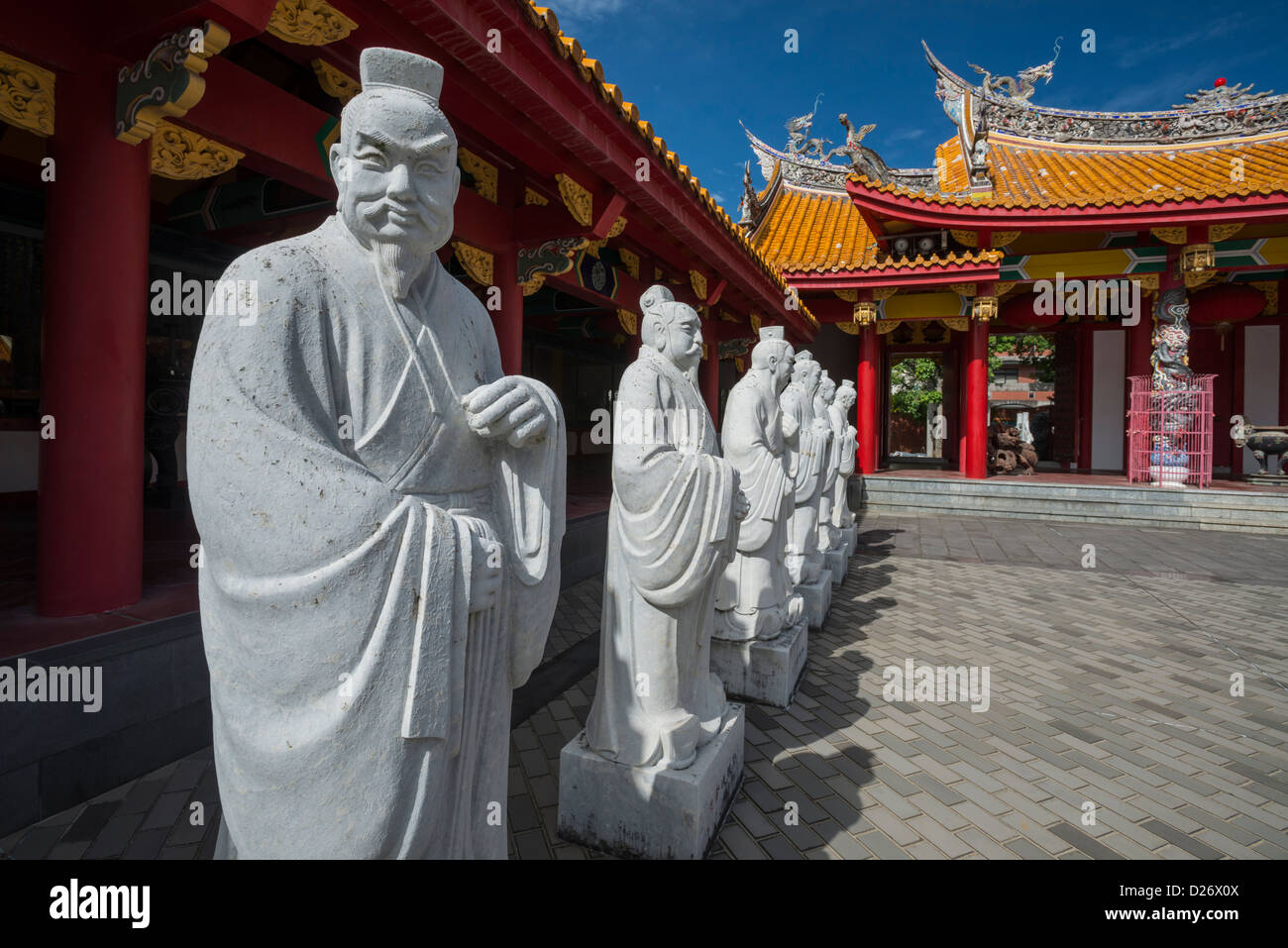 Statues of Chinese Philosophers, Confucius Shrine, Nagasaki Japan Stock ...