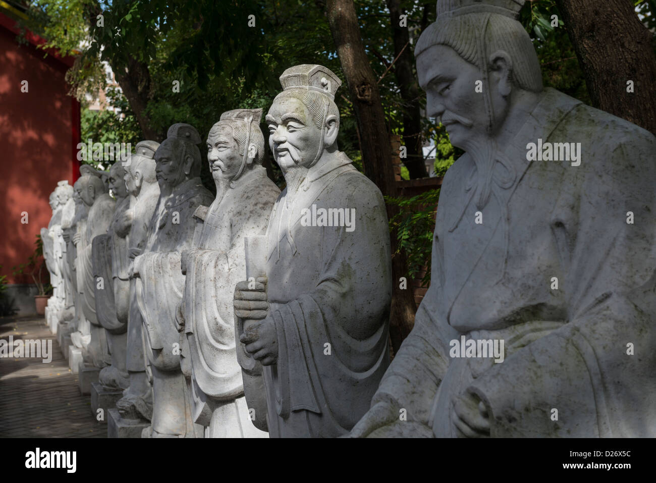 Statues of Chinese Philosophers, Confucius Shrine, Nagasaki Japan Stock ...