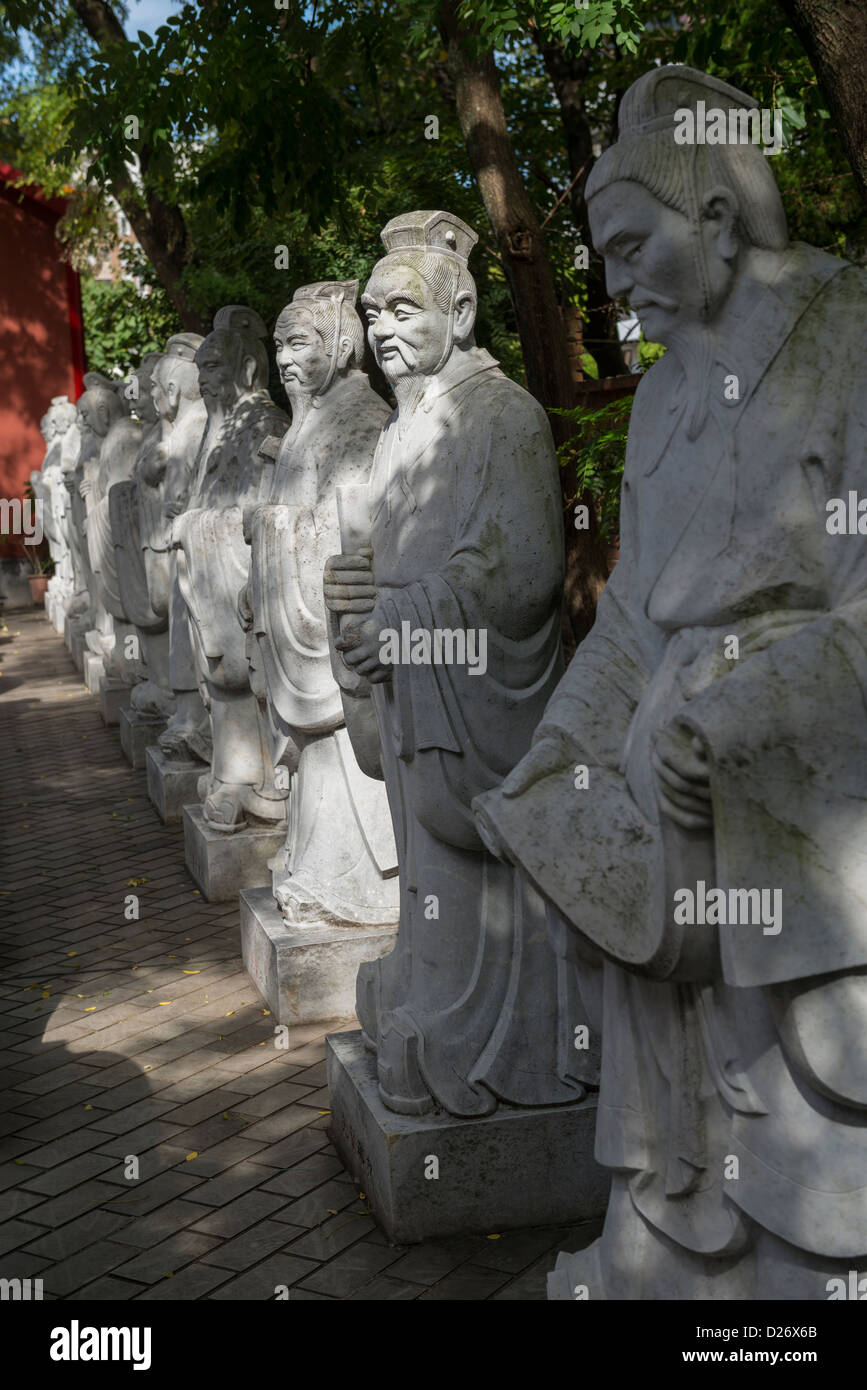 Statues of Chinese Philosophers, Confucius Shrine, Nagasaki Japan Stock ...