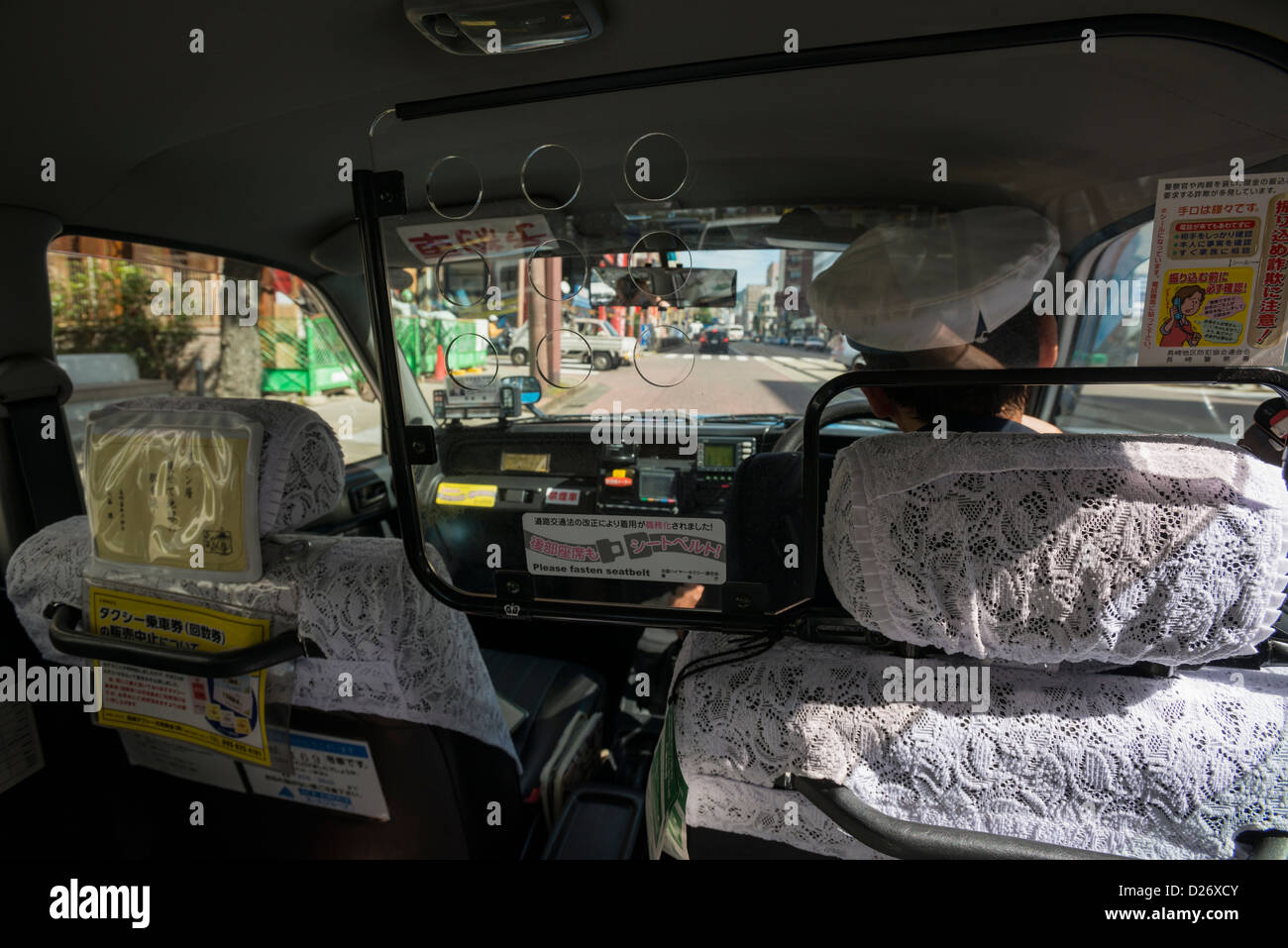View from back seat taxi hi-res stock photography and images - Alamy