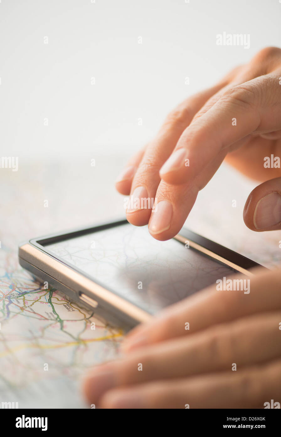 Gps route map hi-res stock photography and images - Alamy