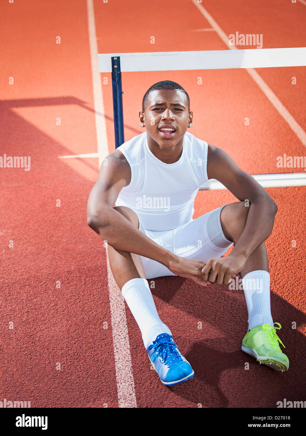 African american boy running track hi-res stock photography and images ...