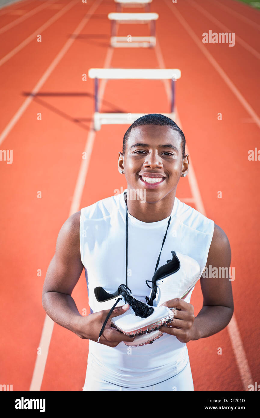 African american boy running track hi-res stock photography and images ...