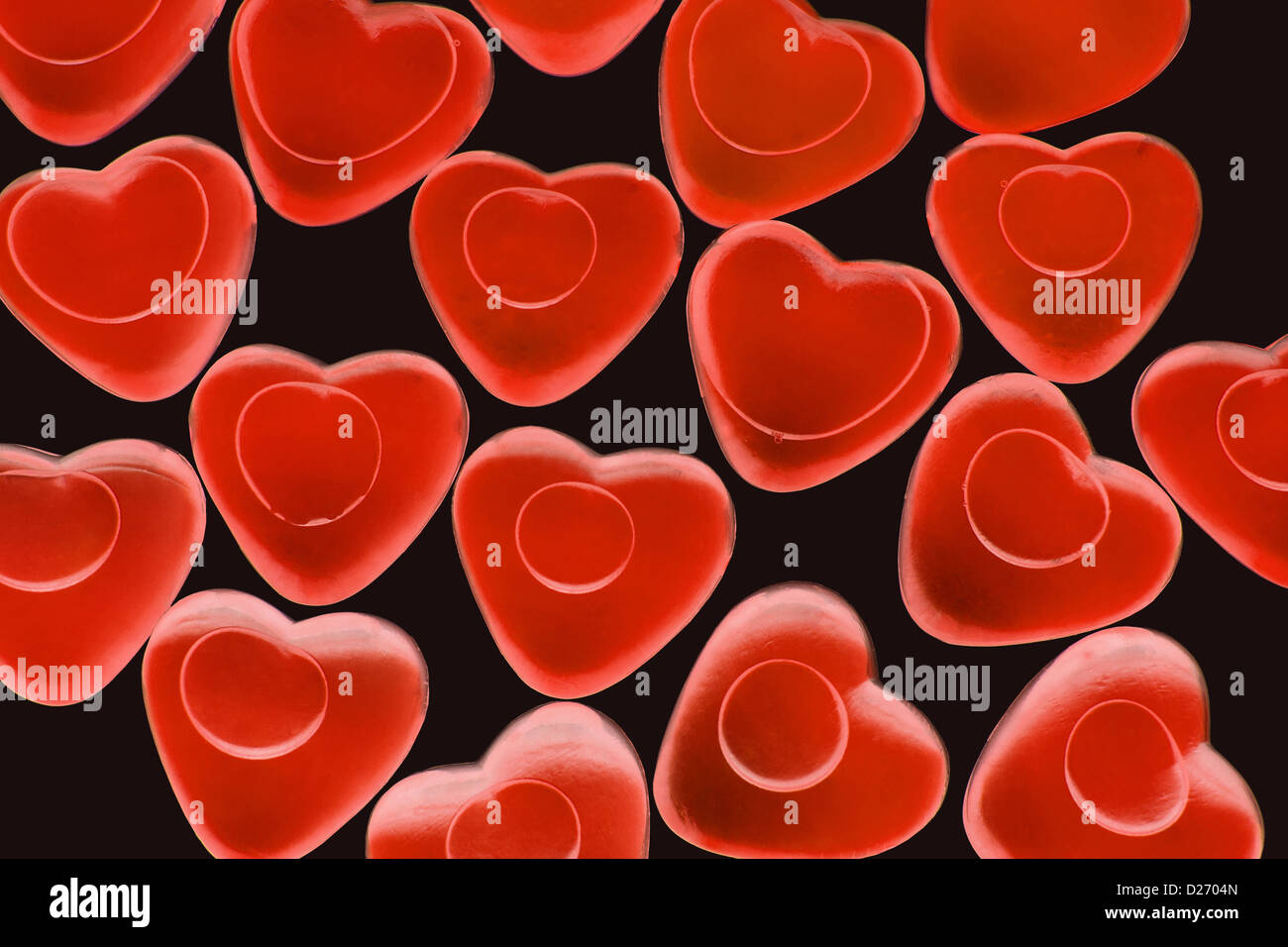 Heart-Shaped Ice Cubes Stock Photo - Alamy