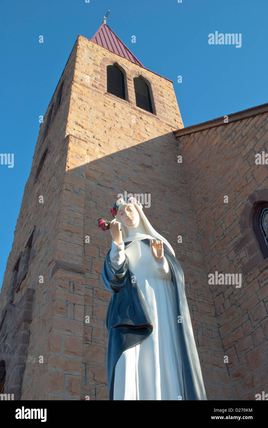 The beautiful Santa Rosa de Lima statue adorns the outside of the ...