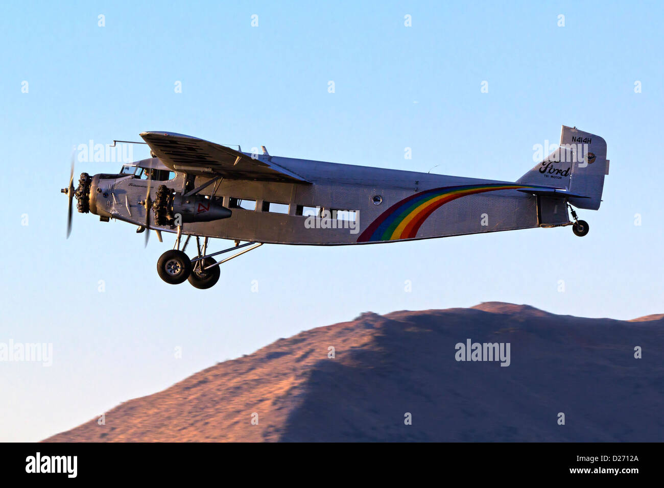 Ford Trimotor in flight. N414H was used for 65 years as a sightseeing ...