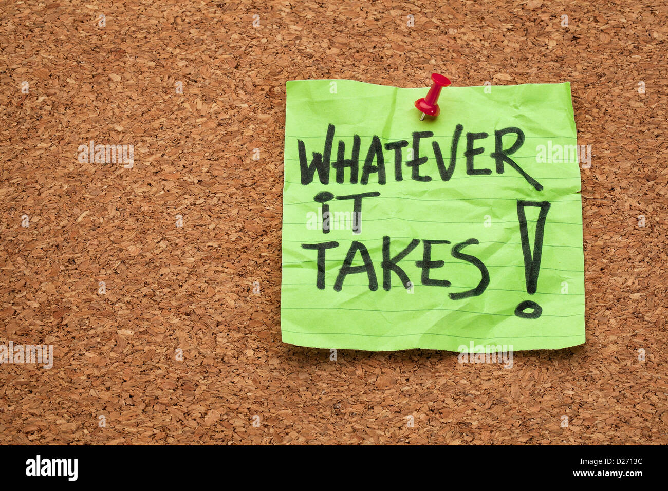whatever it takes - motivational slogan - handwriting on a sticky note ...