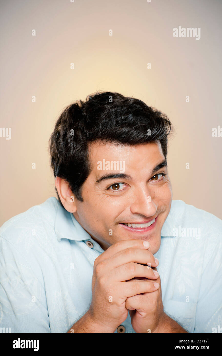 Portrait of cheerful man Stock Photo - Alamy