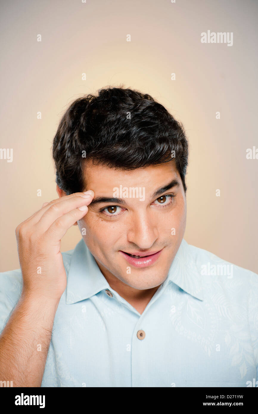 Portrait of man saluting Stock Photo - Alamy Portrait of man saluting Stock Photo - Alamy
