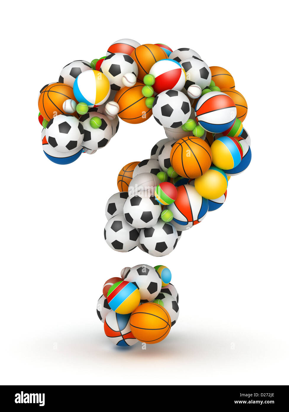 Question mark , stacked from gaming balls alphabet Stock Photo - Alamy
