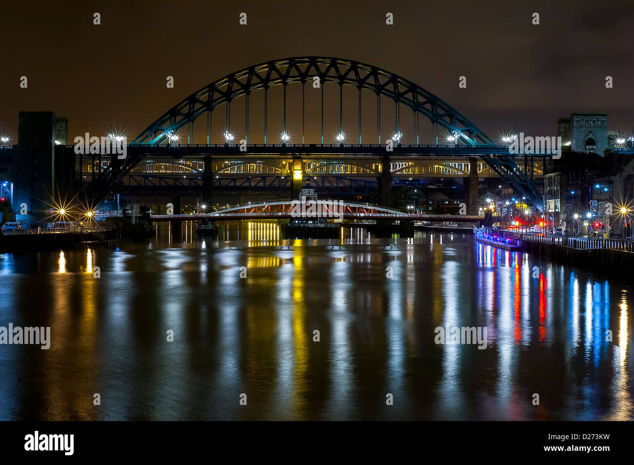 Swing bridge and tyne bridge hi-res stock photography and images - Alamy