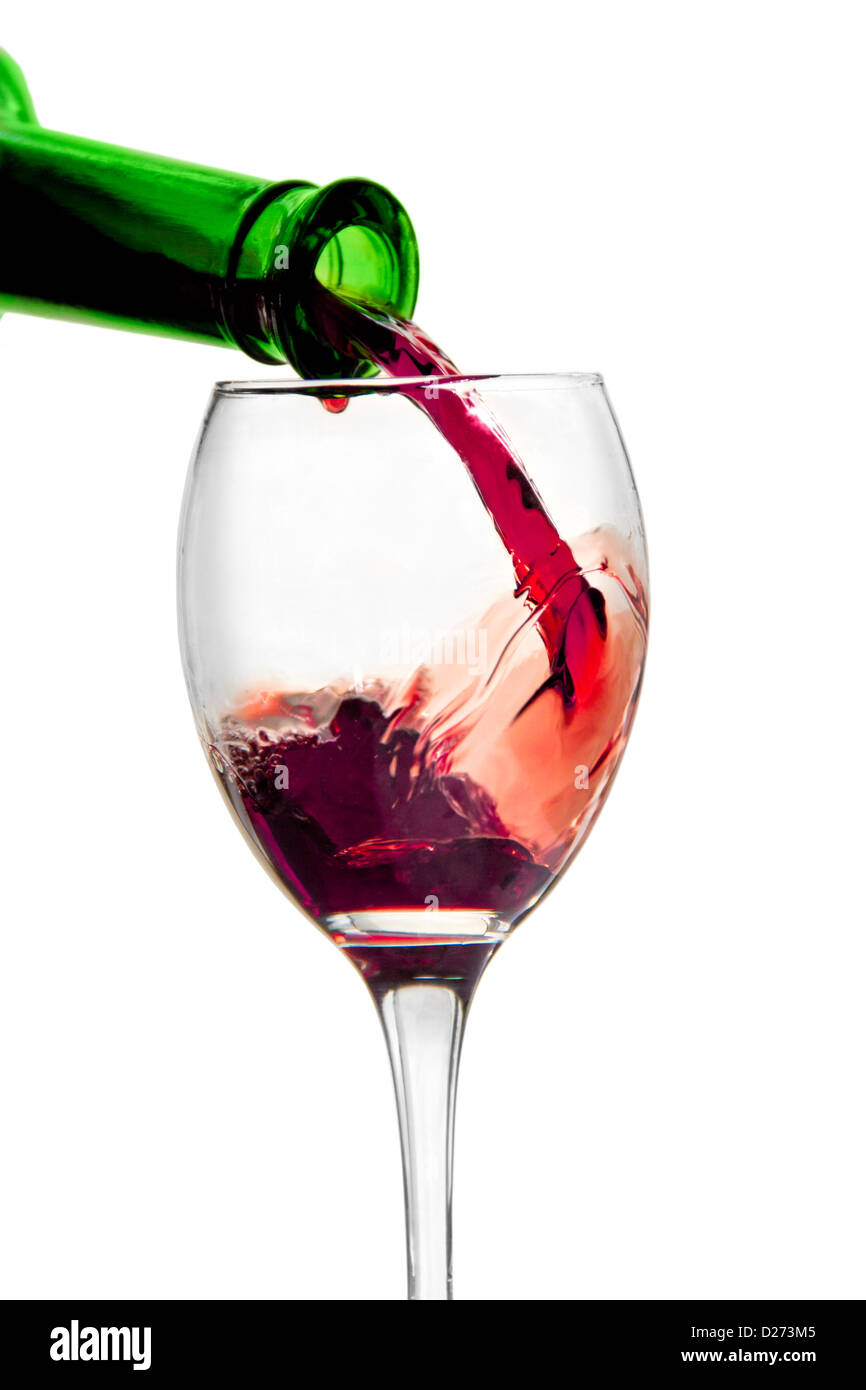 Pouring red wine Stock Photo - Alamy
