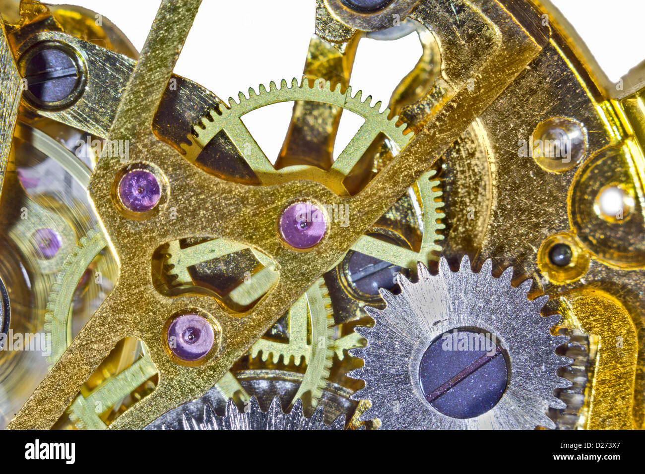 clockwork turning closeup Stock Photo - Alamy