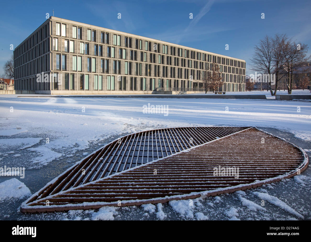 The sun shines at the German Federal Labour Court in Erfurt, Germany ...