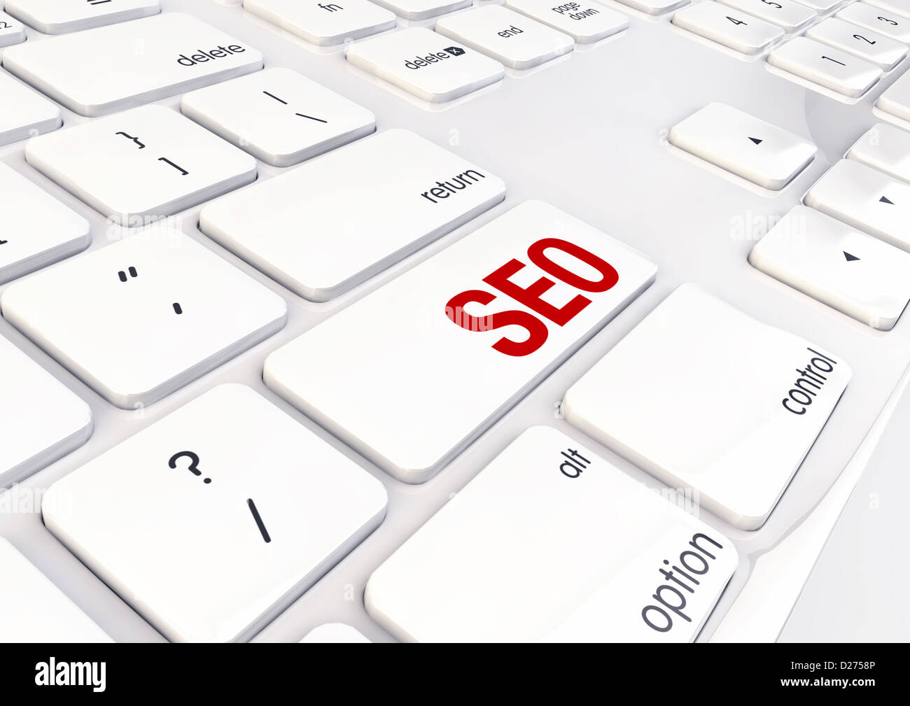 Seo Word Written on White Shiny Keyboard Stock Photo - Alamy