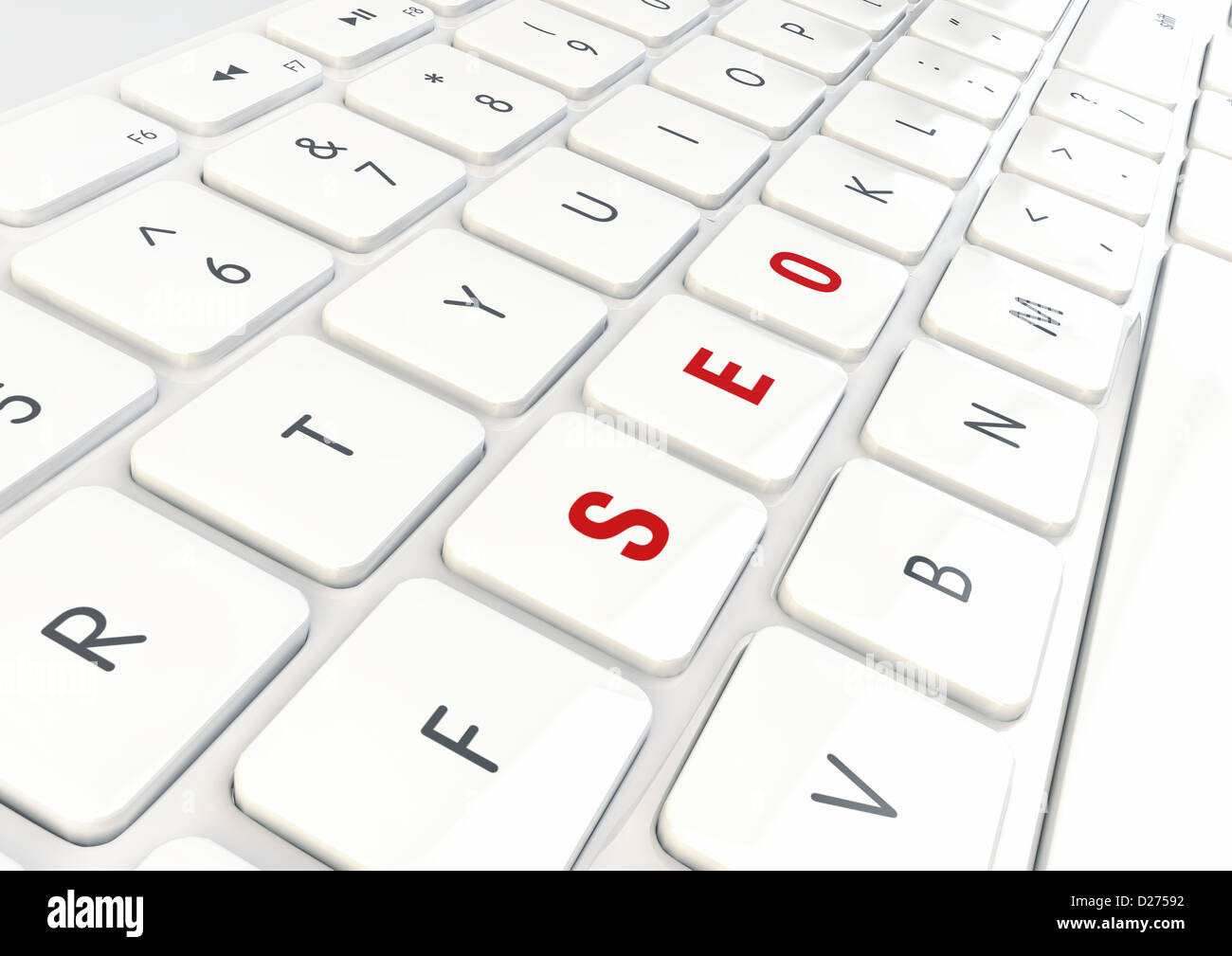Seo Concept - Word Written on White Shiny Keyboard Stock Photo - Alamy