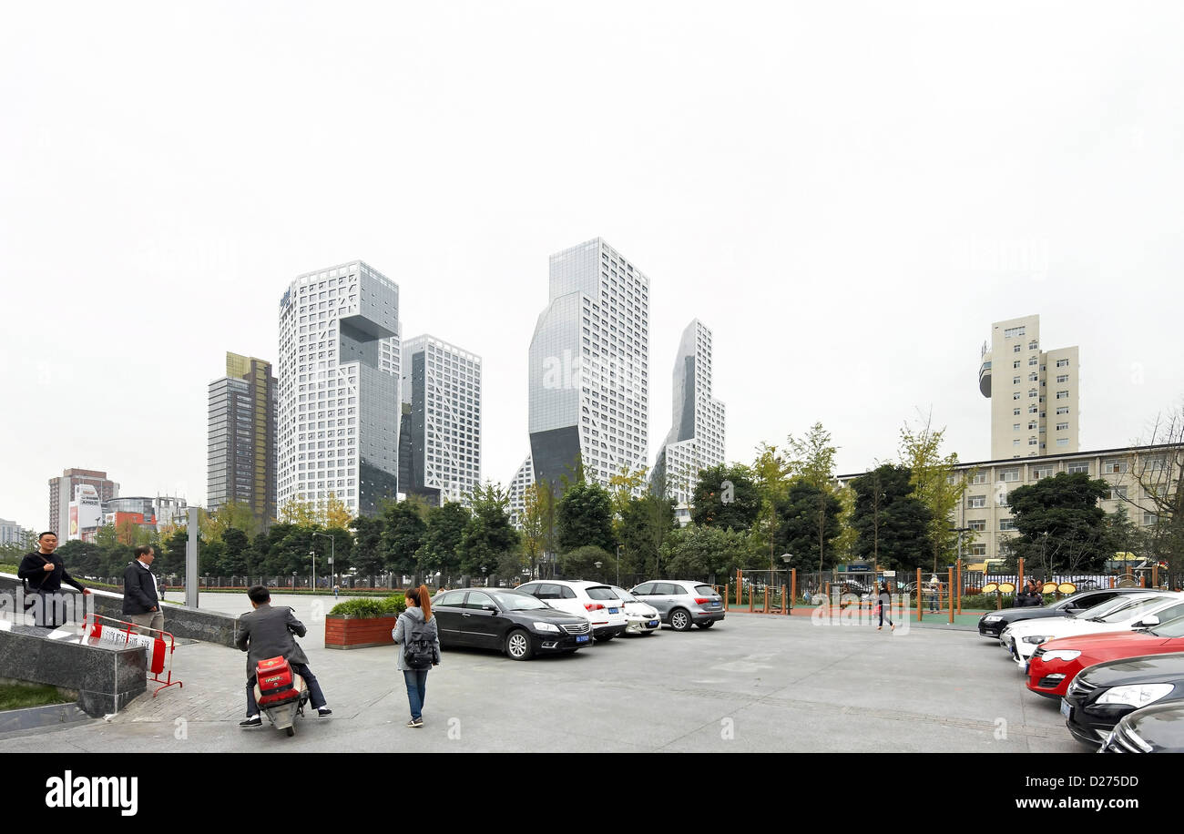 Sliced Porosity Block, Chengdu, China. Architect: Steven Holl ...