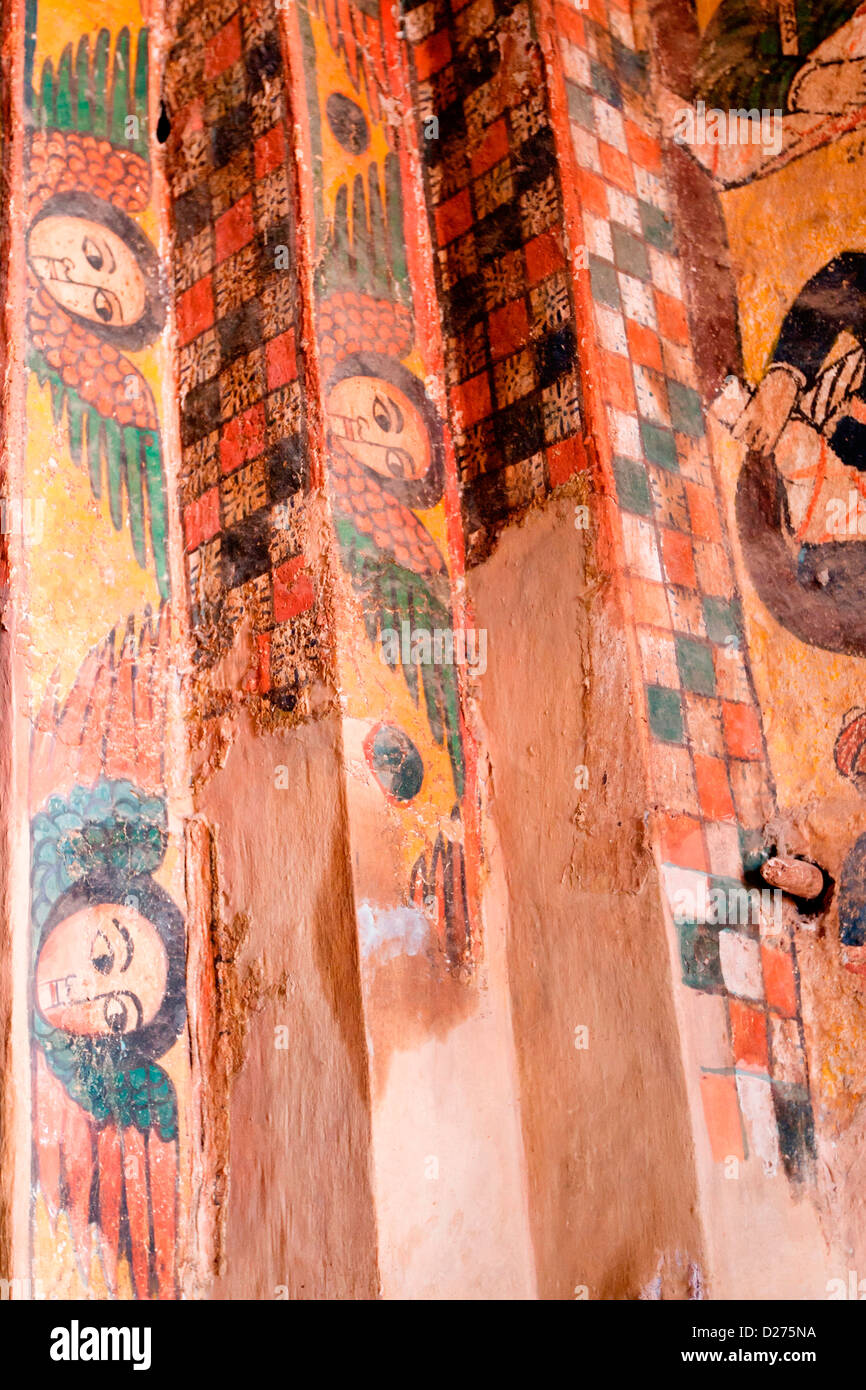 17th century paintings at the rock-hewn church of Abraha Atsbeha in the ...