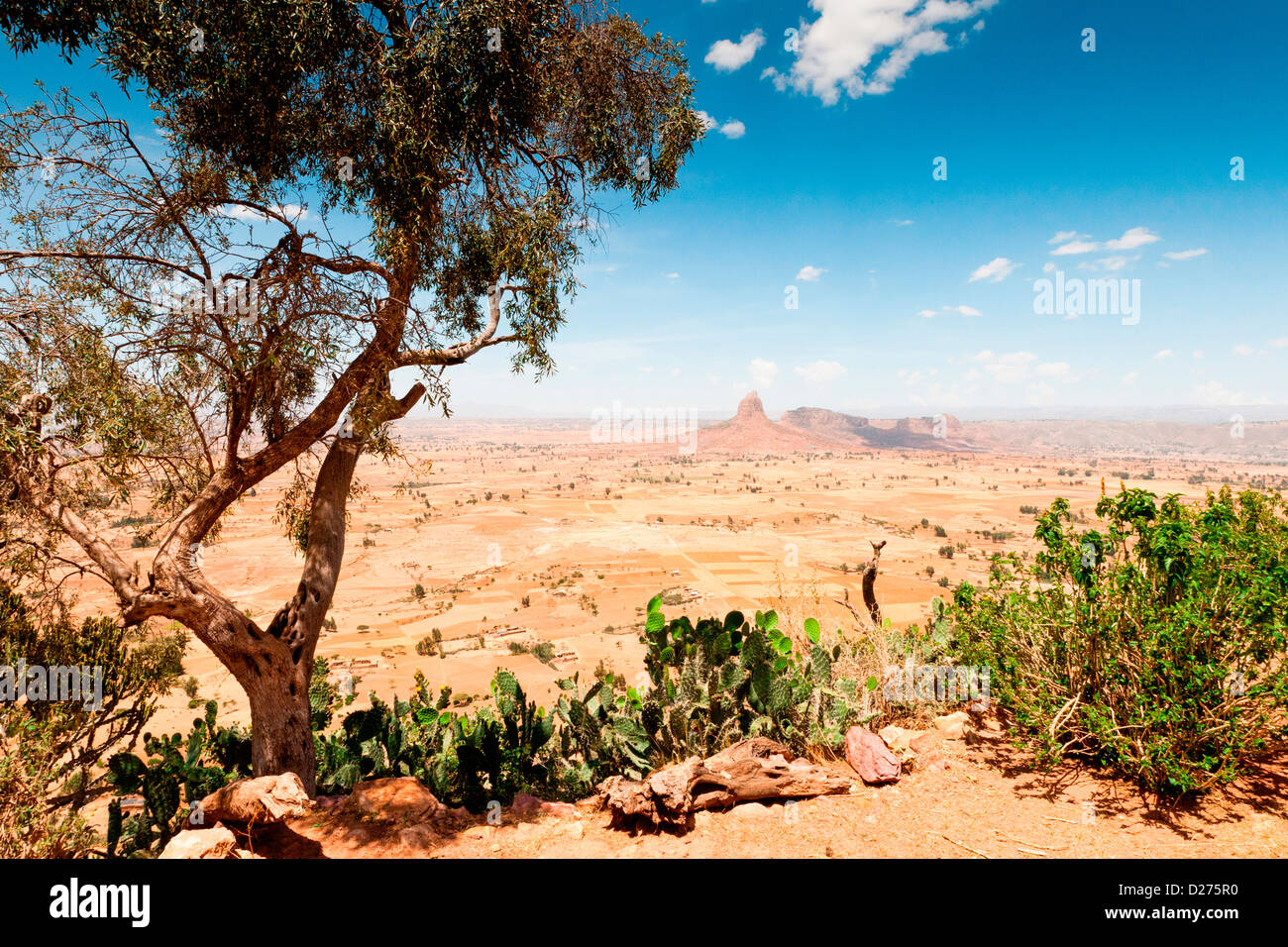 Spectacular panoramic views from the rock-hewn church of Debre Tsion ...