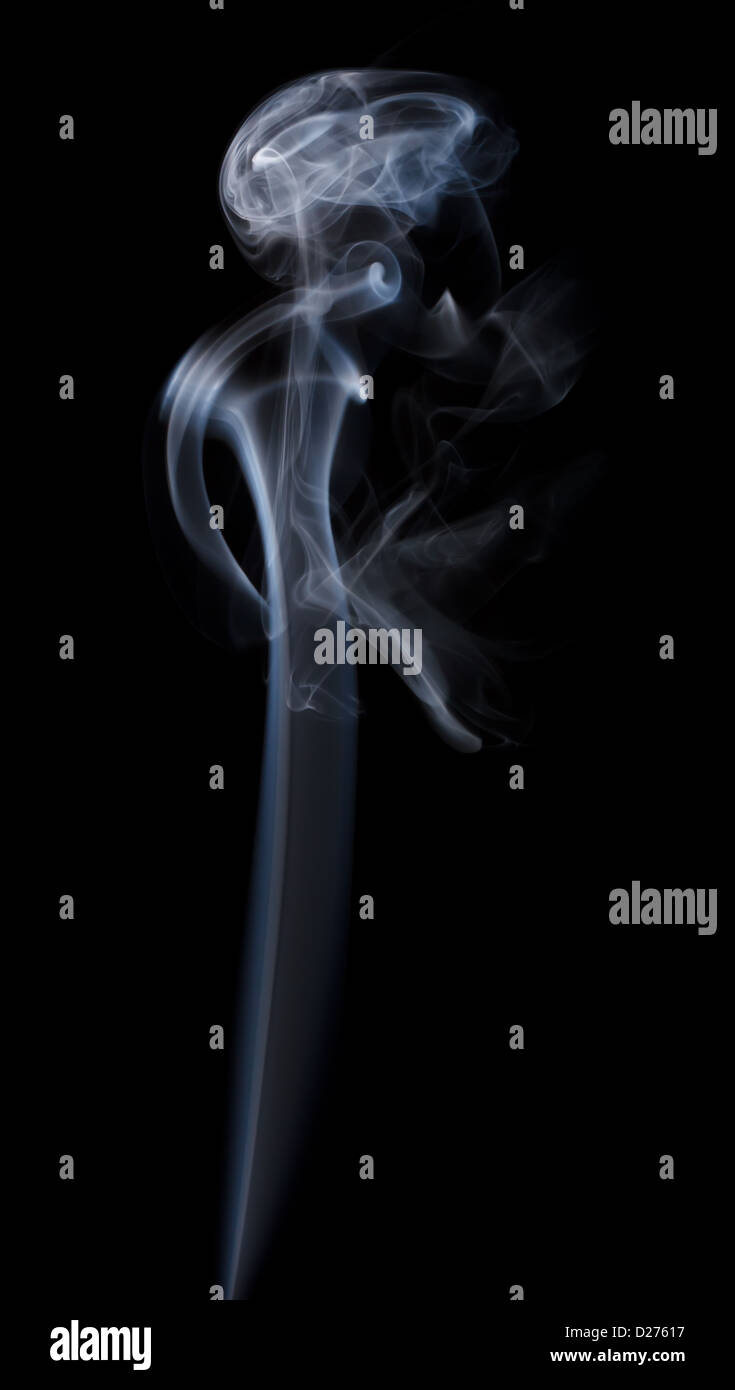 Natural Smoke on black background Stock Photo - Alamy
