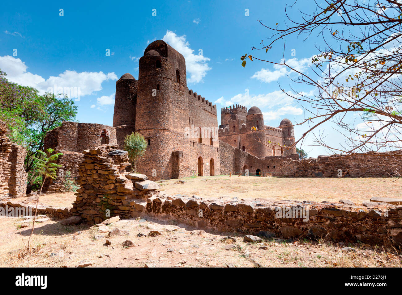 View of Fasiladas Palace in the Royal Enclosure at Gonder, Northern ...