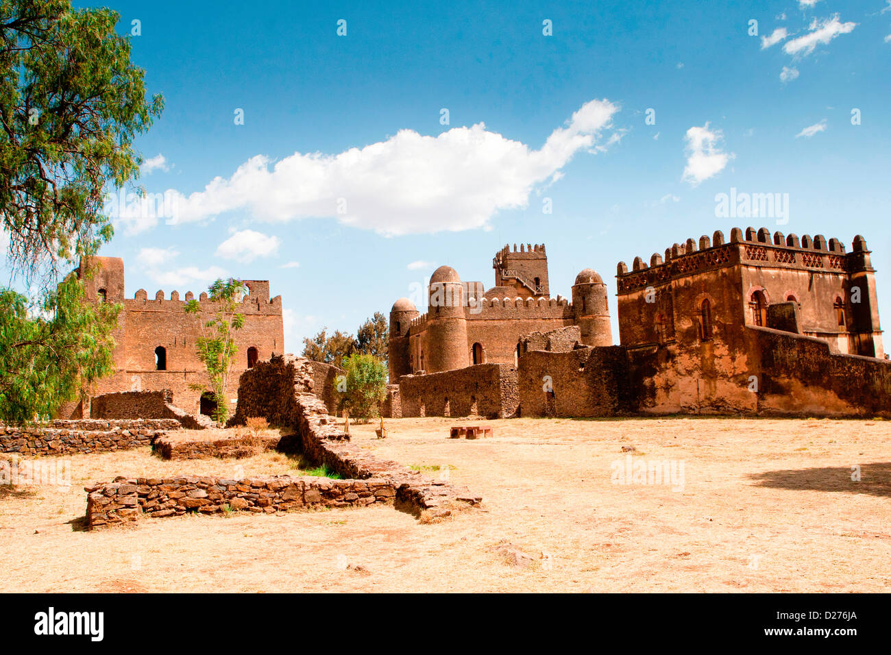 View of Fasiladas Palace in the Royal Enclosure at Gonder, Northern ...