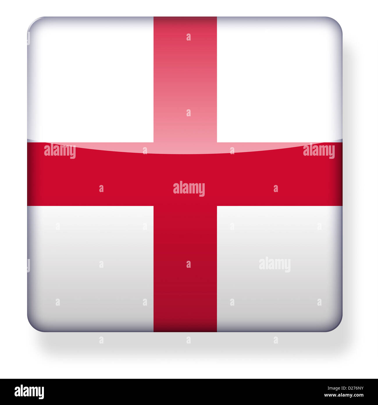 England flag as an app icon. Clipping path included Stock Photo - Alamy