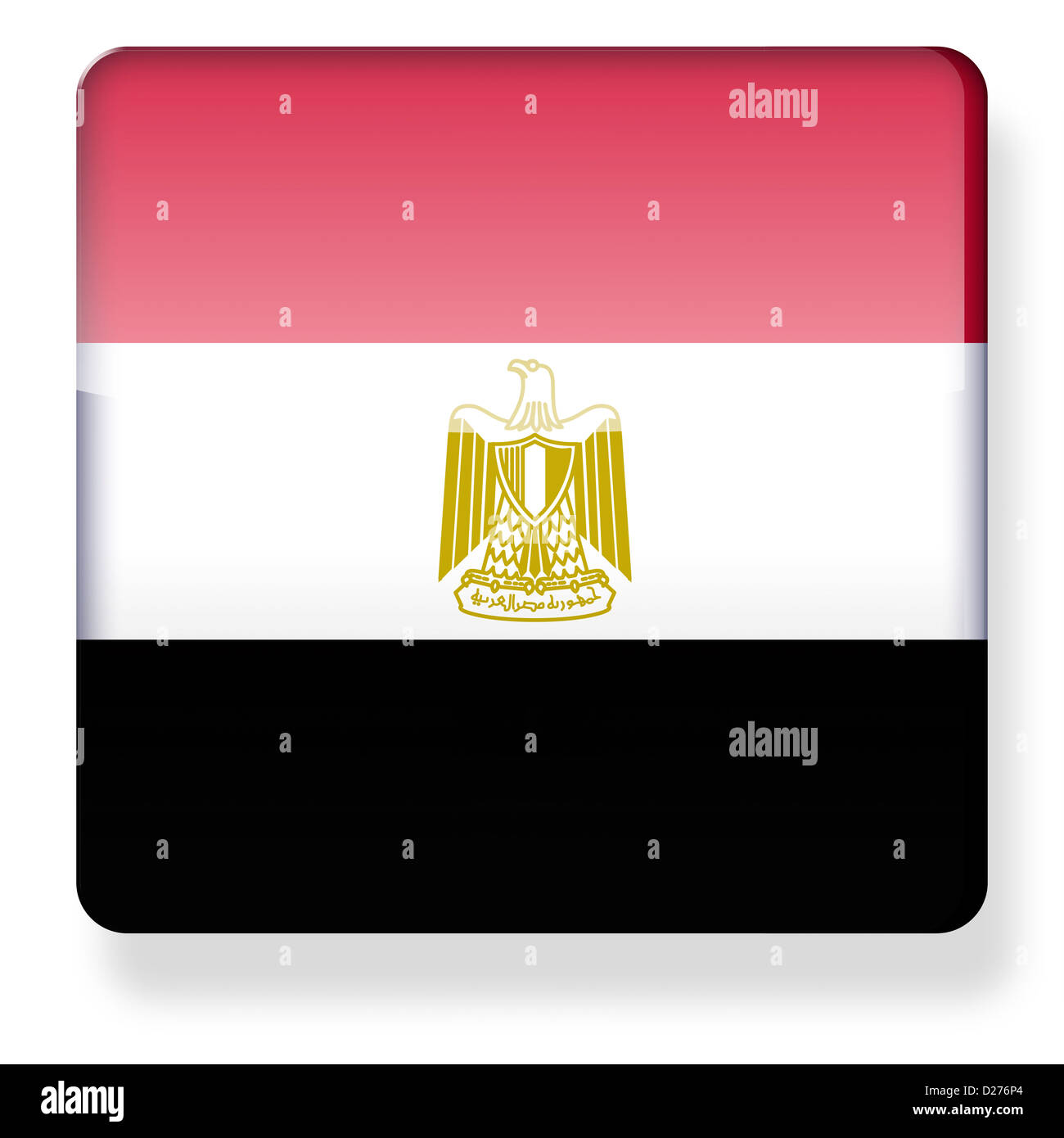 Egypt flag as an app icon. Clipping path included Stock Photo - Alamy