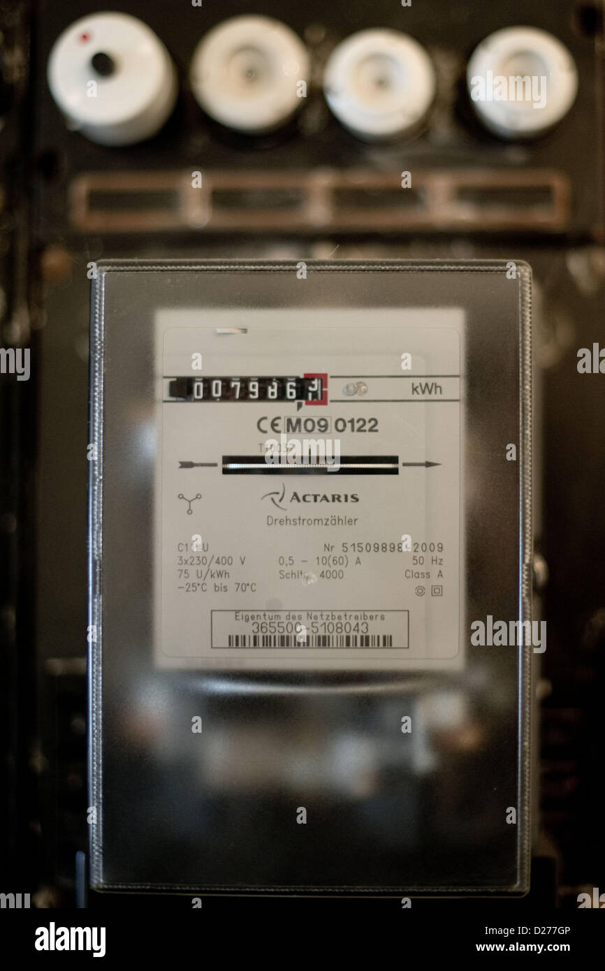 Picture of an electric meter Stock Photo - Alamy