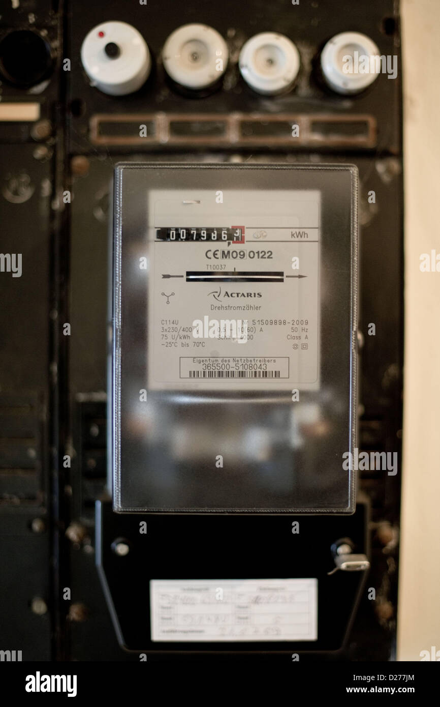 Picture of an electric meter Stock Photo - Alamy