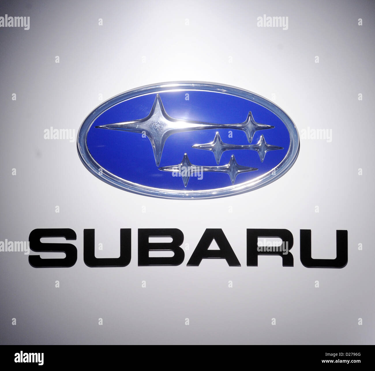 Detroit, Michigan, USA. The Subaru logo is pictured at the North ...