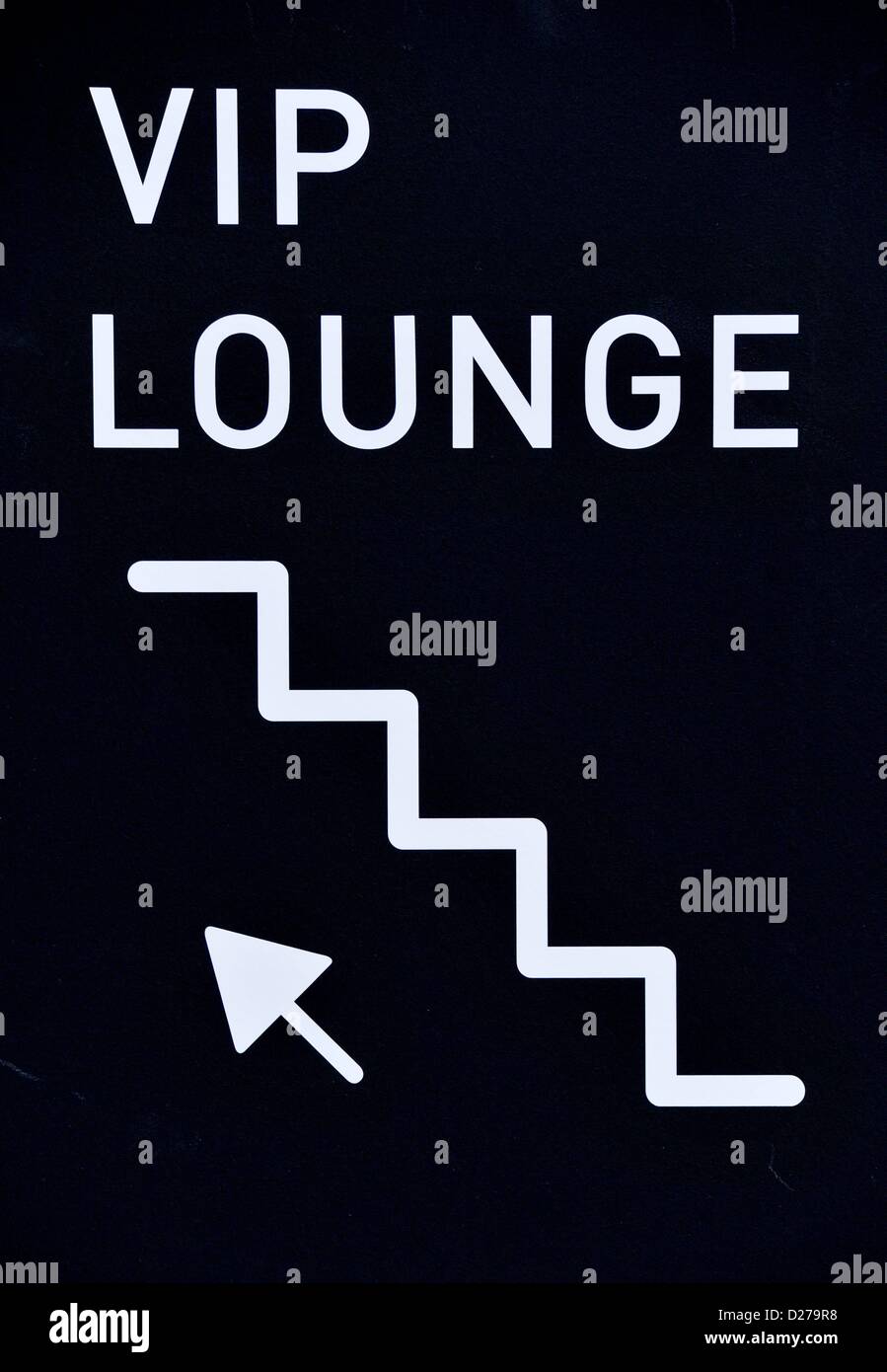 Sign for a vip lounge. Photo: Frank May Stock Photo - Alamy