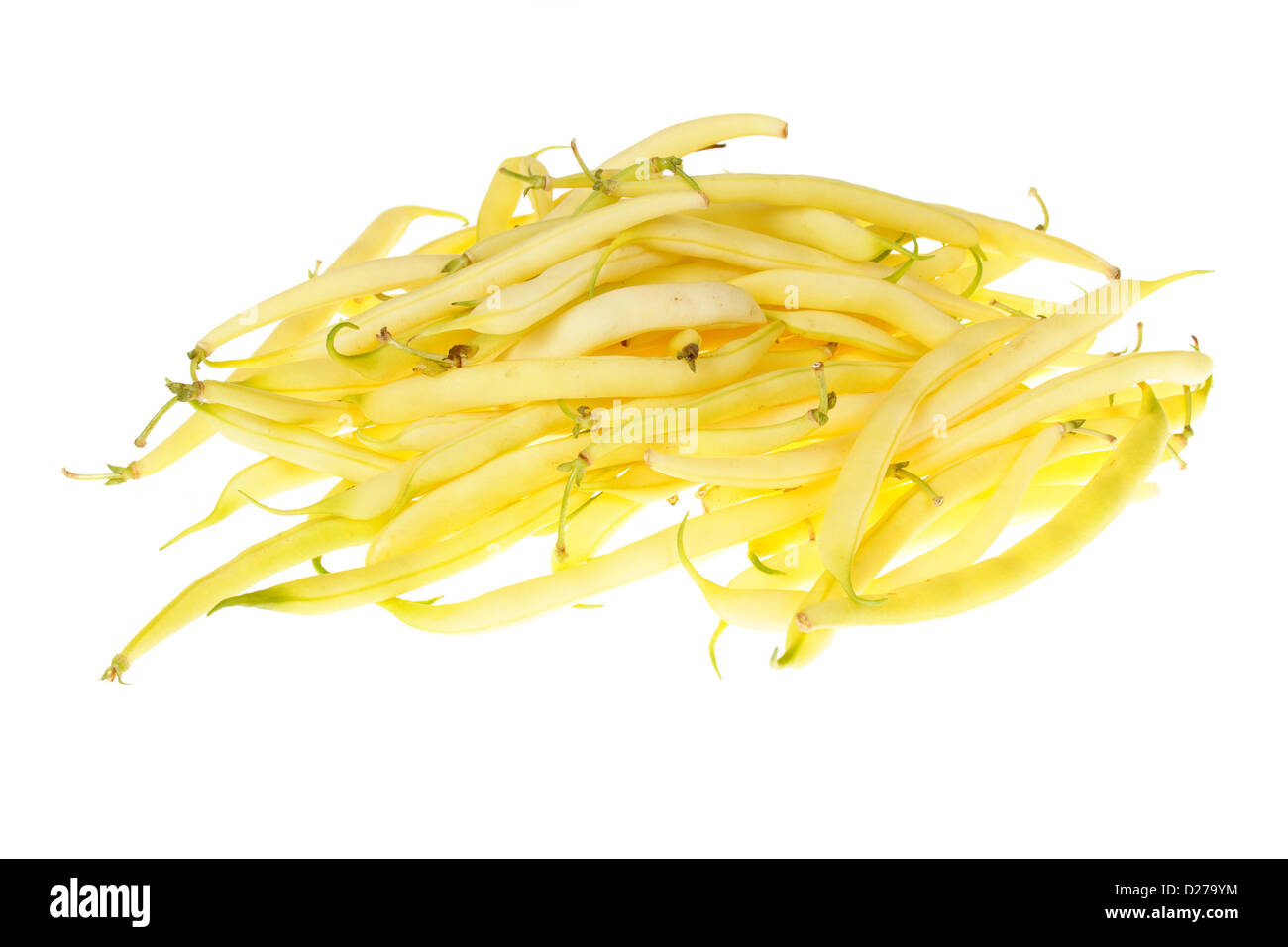 yellow string beans isolated on the white background Stock Photo - Alamy