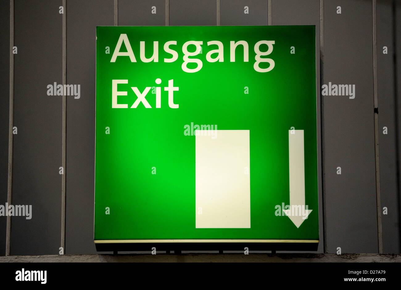 Symbolic exit sign hi-res stock photography and images - Alamy