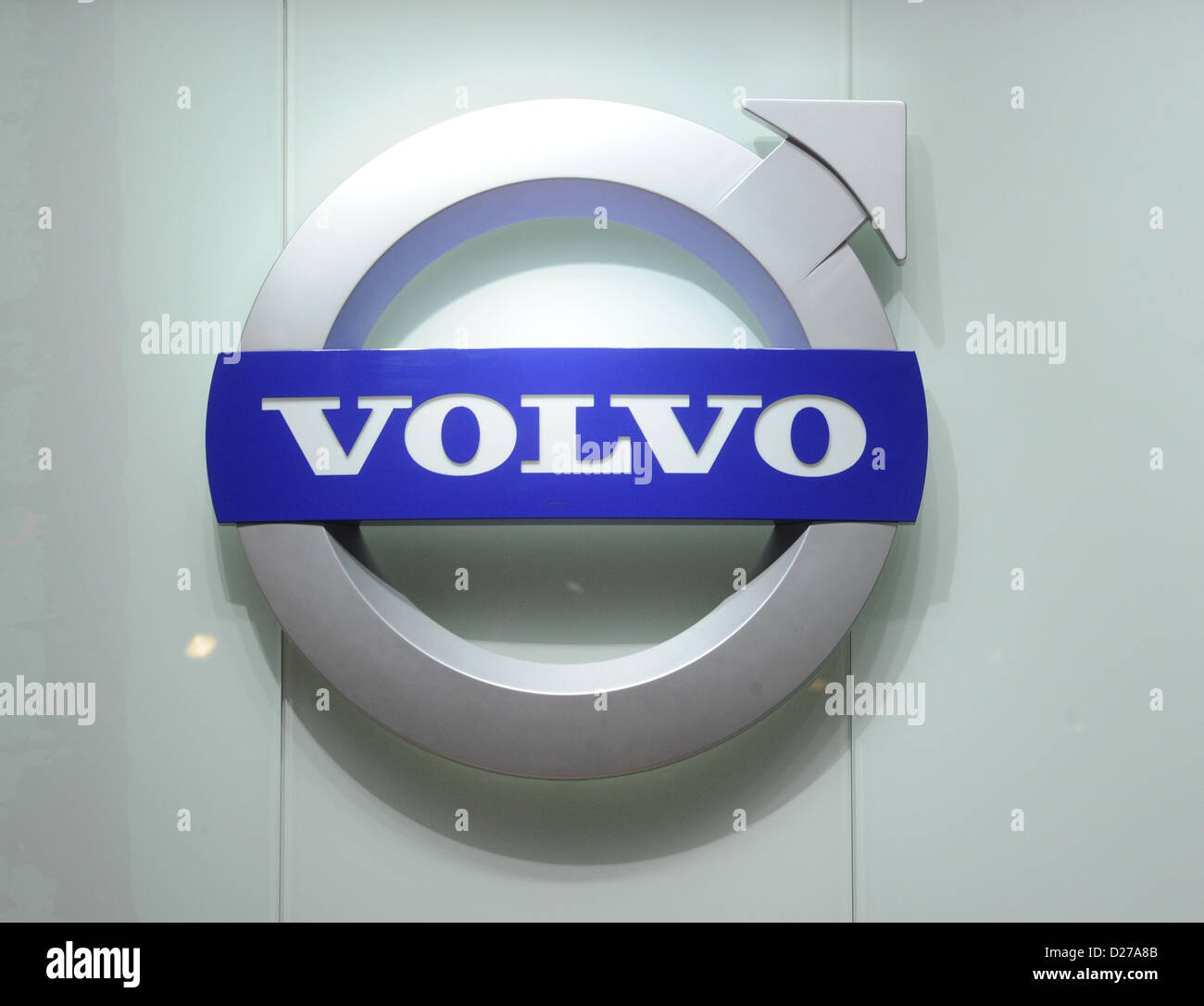 Detroit, Michigan, USA. The Volvo logo is pictured at the North ...