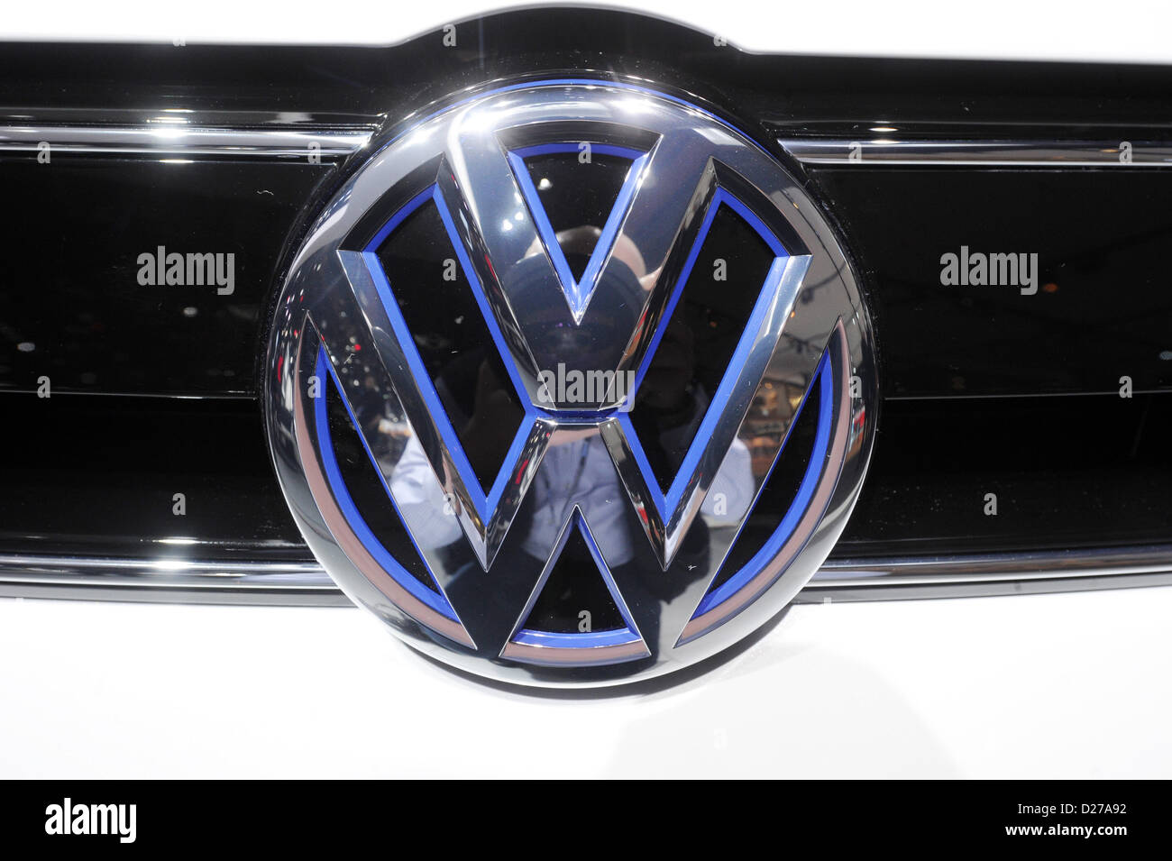 Detroit, Michigan, USA. The VW logo is pictured at the North American ...