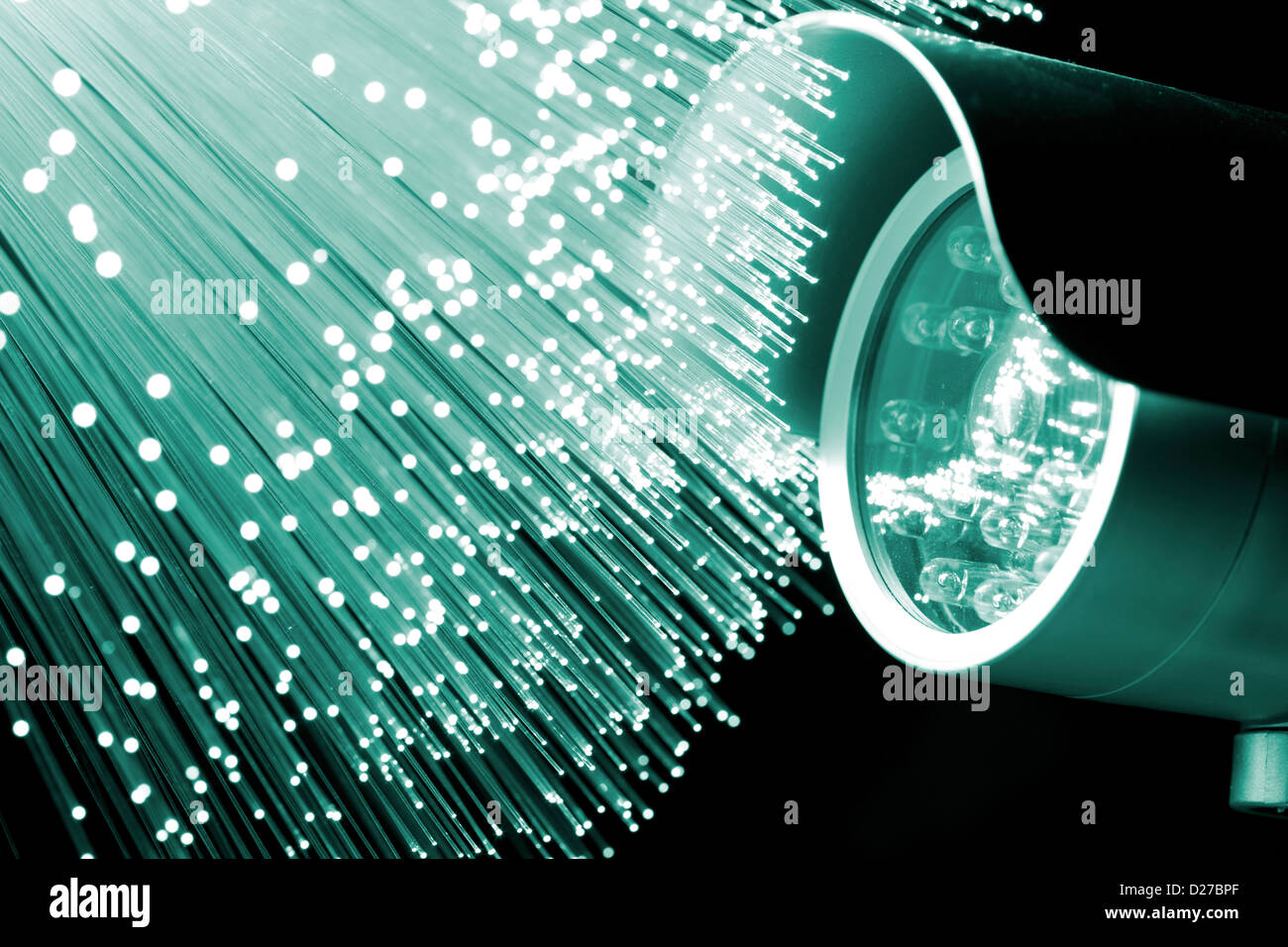 security camera and Fiber optics background Stock Photo - Alamy