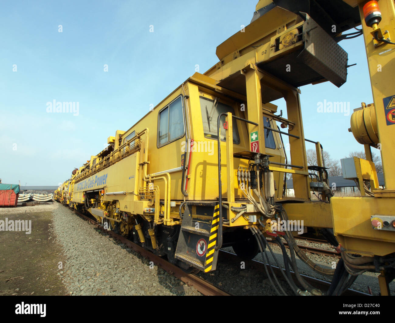 The SPITZKE track-renewal train is a specialized railway vehicle designed for continuous track ...