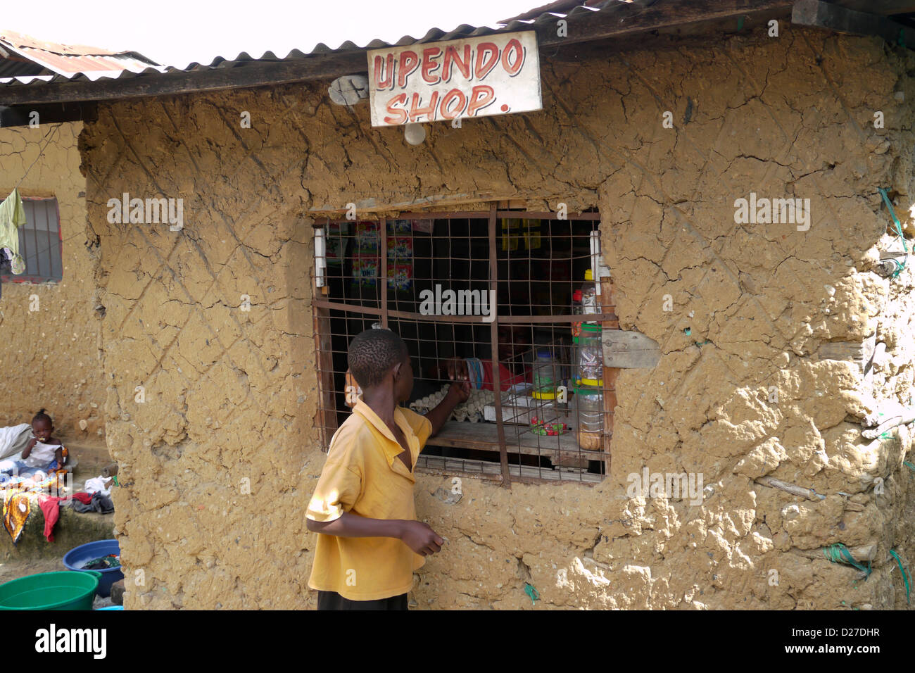KENYA Scenes in the slum of Bangladesh. A small shop. Mombasa. photo by ...