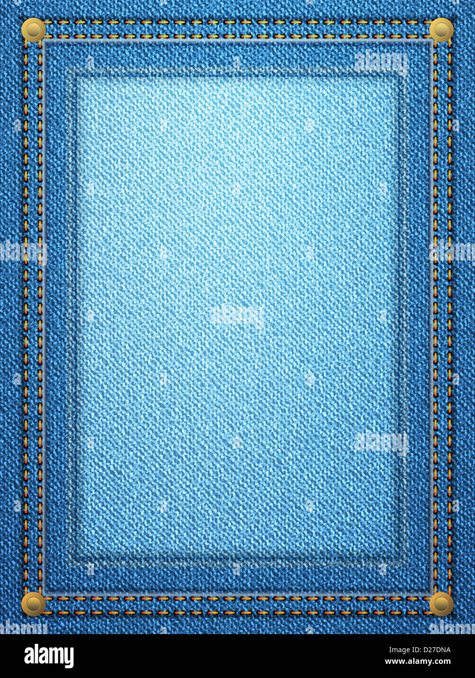 Blue denim frame with copy space. Vector illustration Stock Photo - Alamy