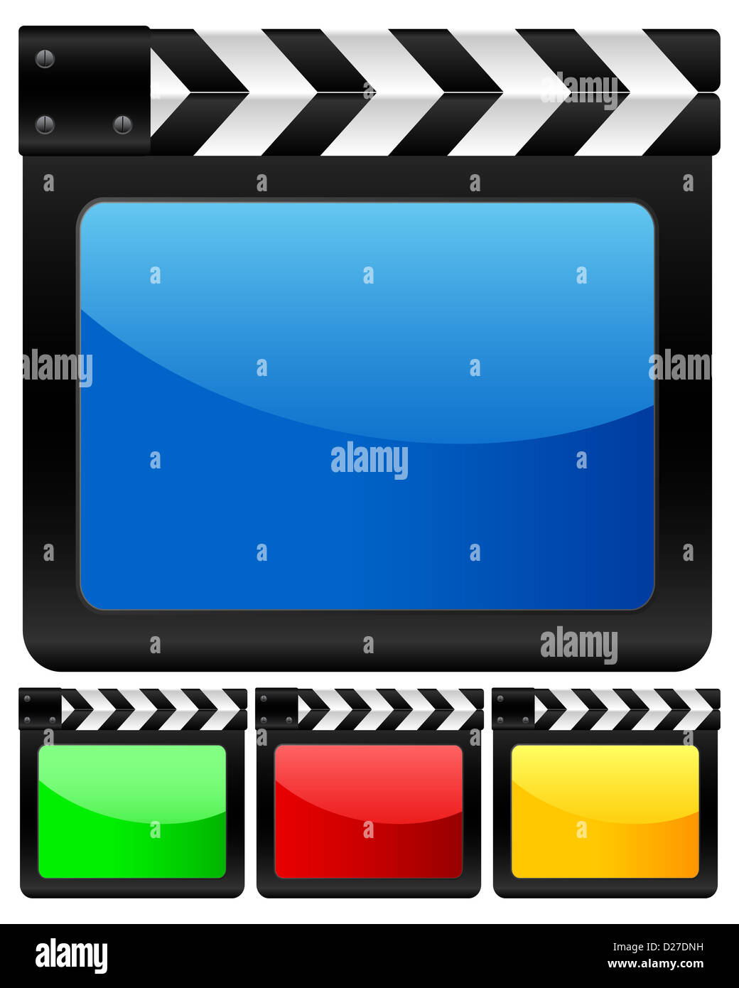 Digital movie clapper board. Vector illustration Stock Photo - Alamy