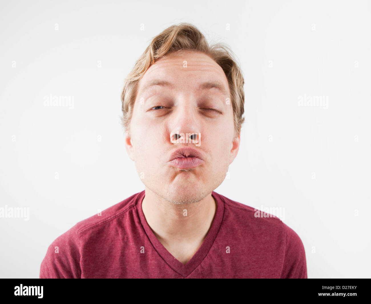 Humor and puckering lips hi-res stock photography and images - Alamy