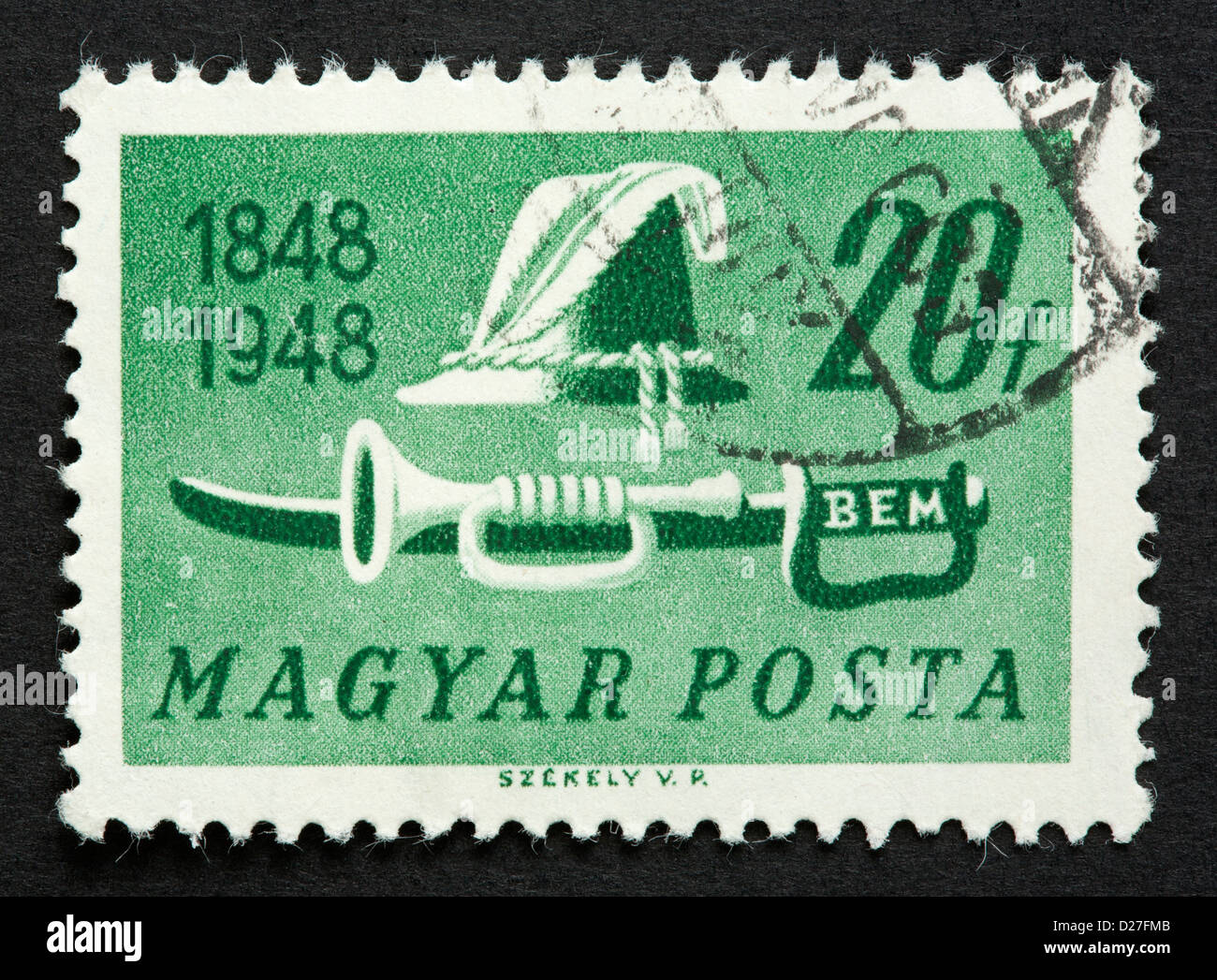 Hungarian postage stamp Stock Photo - Alamy