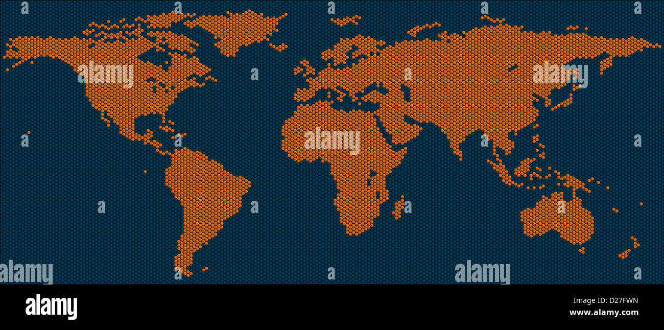 Hexagon map hi-res stock photography and images - Alamy